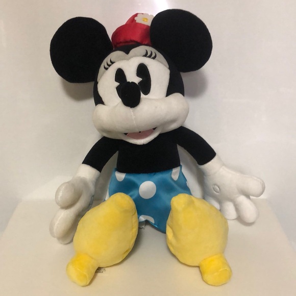 Disney | Toys | Disney Store Minnie Mouse Plush Wearing Red Hat Yellow ...
